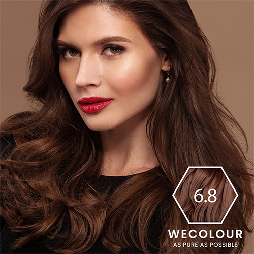 Coloration cheveux brun clair châtain 6.8 - WECOLOUR